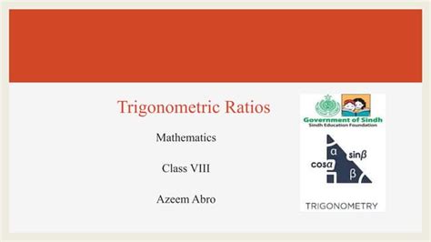 Trigonometric Ratios Ppt