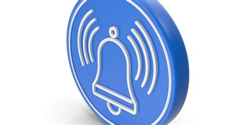 Bell Notfication High Blue Coin 3d Incl Notification And Vibrate