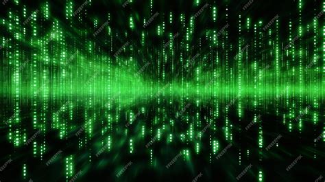 Premium Ai Image A Background Filled With Flowing Binary Code Creating A Matrixlike Visual