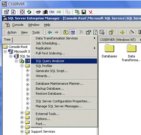 Creating The CrimeStar SQL Enterprise Database