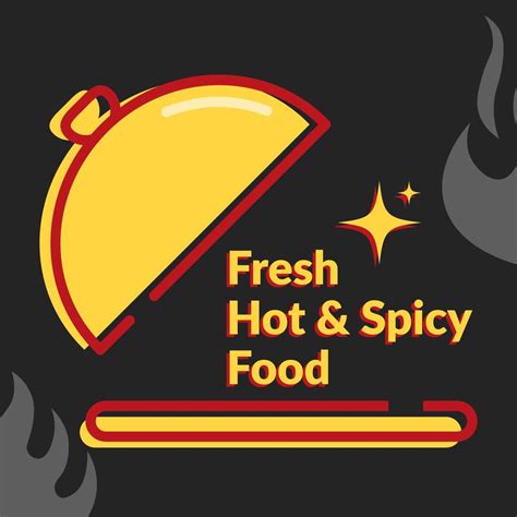 Fresh Hot And Spicy Food Text In The Dish Illustration 9482429 Vector