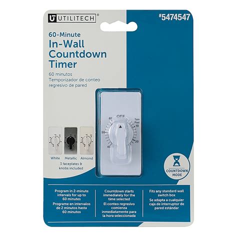 Utilitech 15 Amps 125 Volt Indoor Countdown Analog Lighting Timer In
