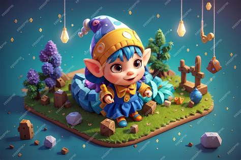 Premium Photo Very Detailed Tiny Cute Jester