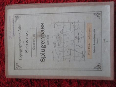Landkarte Splügenpass 1909 Kaufen Auf Ricardo