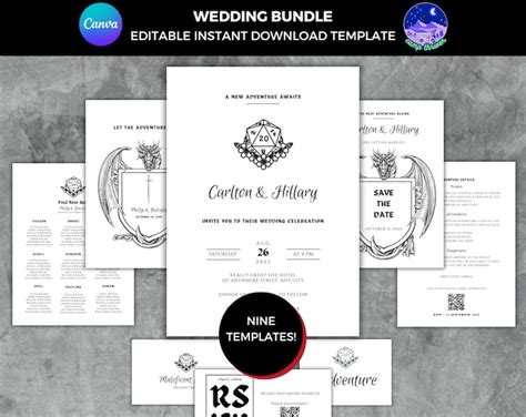 Funny Wedding Invitation Suite Template Infographic Wedding Invite
