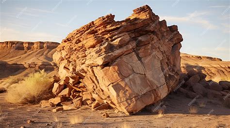 Desert Rock Formations Showcasing A Healthy Ecosystem Desert Rock