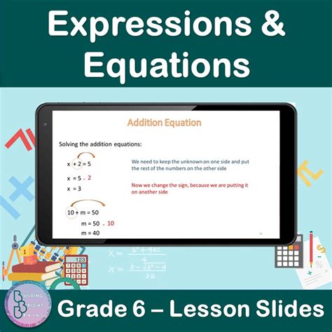 Expressions And Equations 6th Grade Powerpoint Lesson Slides Made