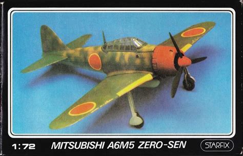 172 Scale Starfix Model Airplane Kit Mitsubishi A6m5 Zero Sen Japanese Fighter Kit Is