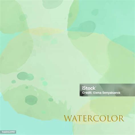 수채화 배경입니다 수채화 청록색 반점이 있는 벽지 디자인 벡터 그림입니다 가리기에 대한 스톡 벡터 아트 및 기타 이미지 가리기 개념 그라데이션 Istock
