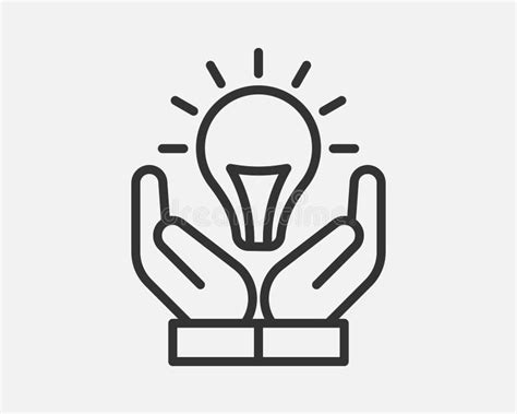 Light Dimmer Icon Line Trendy Design Electricity Lamp Saving Energy