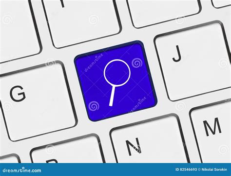 Computer Keyboard With Search Key Stock Image Image Of Keys Lens 82546693