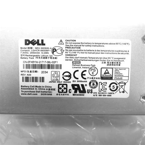 Dell Equallogic K4ppv 10dxv Fk6yw Type 15 18 19 Controller Battery Voyage Technologies