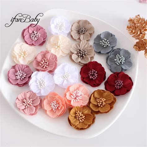 패션 35cm 패브릭 헤어 꽃 여성 소녀 꽃 장식 Diy 액세서리 헤어 브로치 머리띠 Aliexpress
