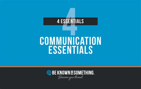 4 Communication Essentials