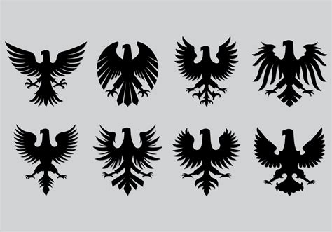 Set Of Polish Eagle Icons 128886 Vector Art At Vecteezy
