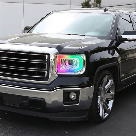 Ntxglow Rgb Headlights 14 19 Gmc Sierra 1500 2500 3500 Acm