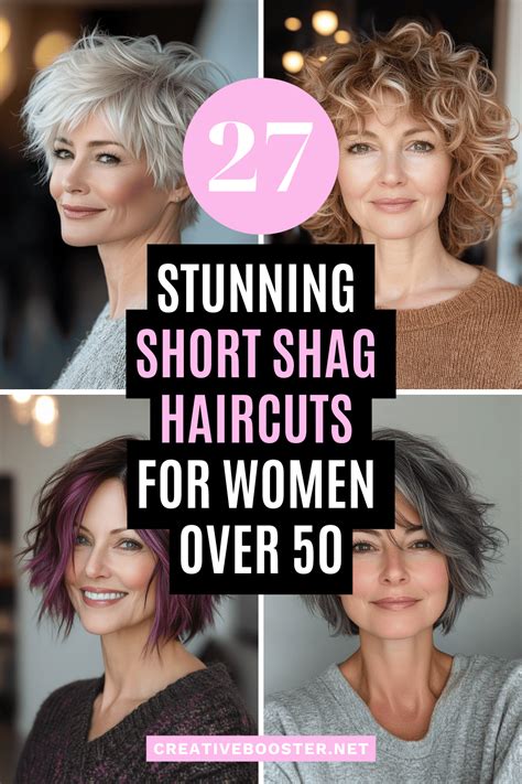 25 Trendy Short Shag Haircuts For Women Over 50 In 2025 Creativebooster