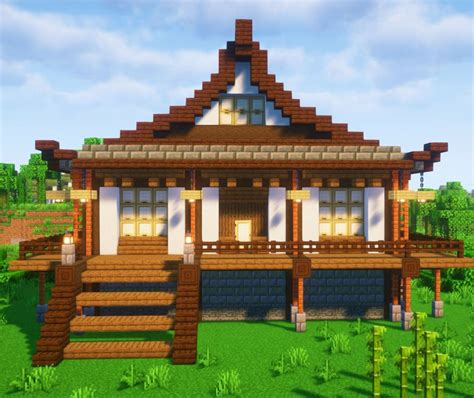 Minecraft Japanese House Tutorial How To Make A Japanese House In