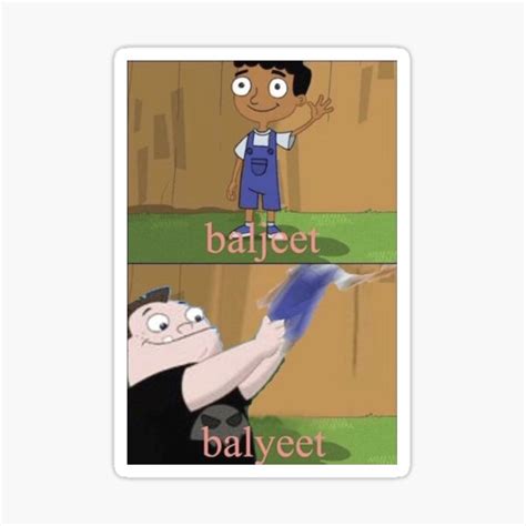 Phineas And Ferb Meme Baljeet Sticker For Sale By Lcd93 Redbubble