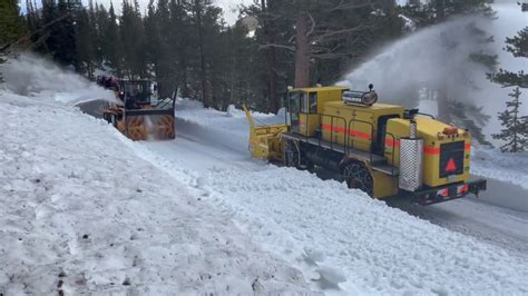 Crews Continue To Clear Snow Near Sonora Pass Summit