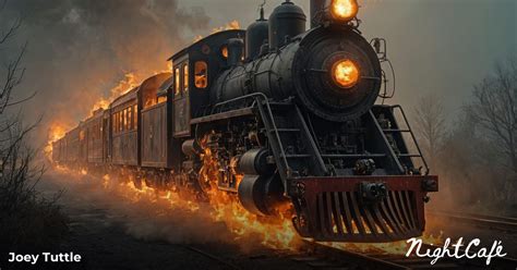 Infernal Train To Hell Gothic Horror Scene Ai Art