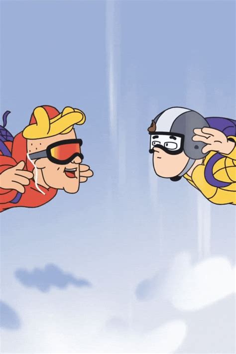 Guys Characters Falling Down With A Parachutes And Action Animation Animation 2d Animation