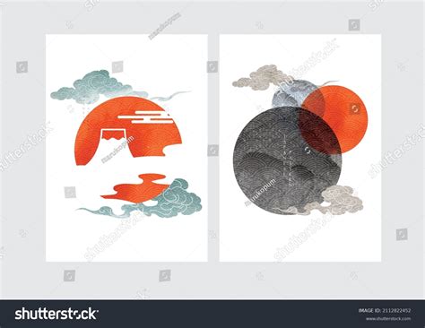 Abstract Art Background Japanese Wave Pattern Stock Vector Royalty Free 2112822452 Shutterstock