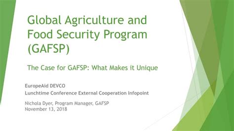 Global Agriculture And Food Security Program Gafsp Pdf