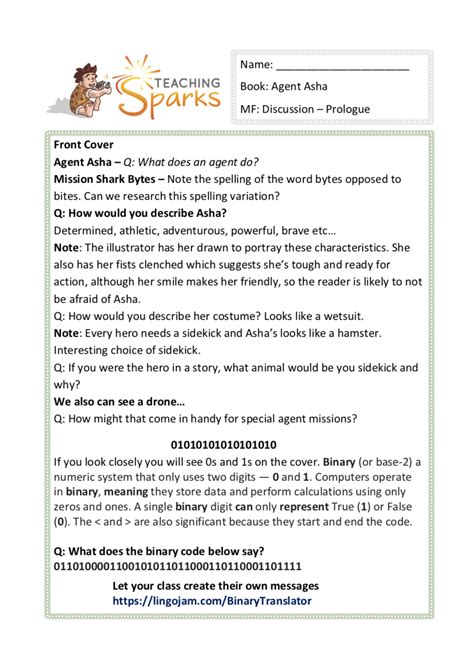 Agent Asha Year 3 And Year 4 Literacy Resources Reading Activities