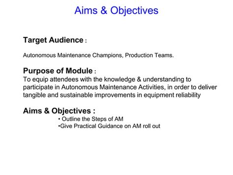 Autonomous Maintenance Training Packpptx