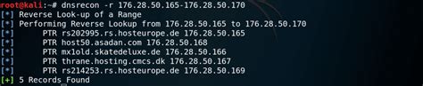 DNSRECON To Use DNS Information Gathering