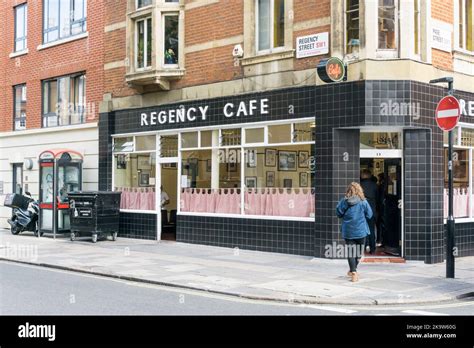 A Queue Outside The Regency Cafe In Regency Street Victoria London