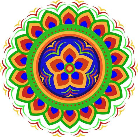 Illustration Of Colorful Floral Mandala Design 24327534 Vector Art At