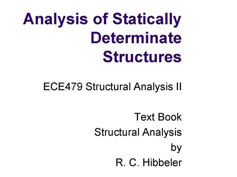 Analysis Of Statically Determinate Structures презентация онлайн