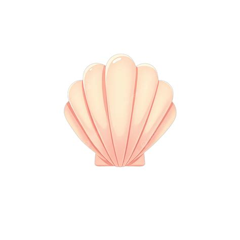 Pink And Tender Shells Simple Cartoon Pink Shells Simple Style
