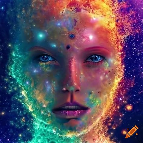 Goddess Of Space In A Cosmic And Elegant Portrayal On Craiyon