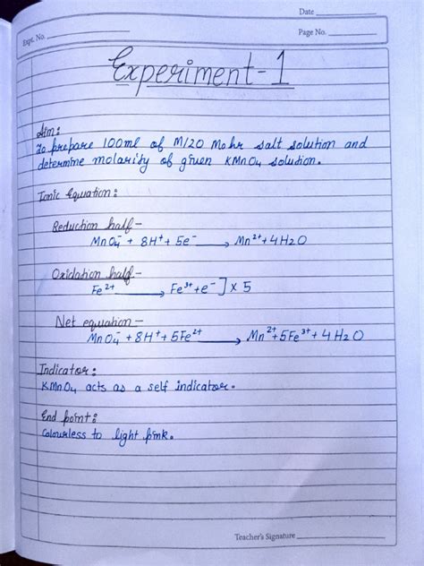 Chamistry Experiment 1 Pdf