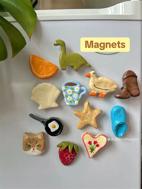 Air Dry Clay Projects Magnets Clay Inspo Diy Clay Crafts Dry Clay Ideas