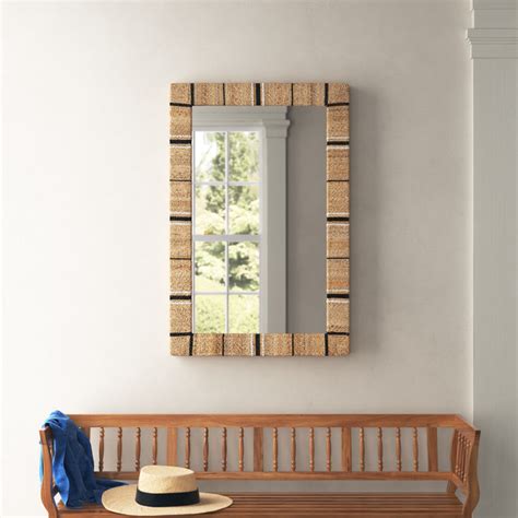 Birch Lane™ Windy Seagrass Rectangular Accent Mirror And Reviews Wayfair