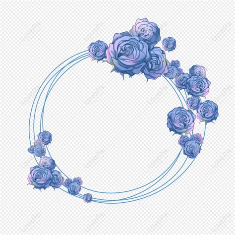 Border Bunga Biru 58 Koleksi Gambar