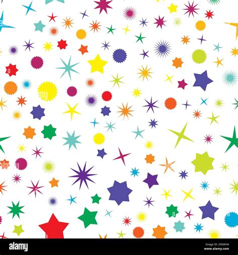 Random Star Shape Pattern Background Seamlessly Repeatable — Stock Vector Illustration
