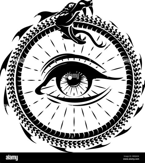 Engraving Ouroboros Esoteric Symbol Stock Vector Image And Art Alamy