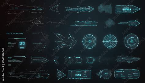 Digital Hud Box Set For Futuristic Ui Ux Gui Projects Futuristic User Interface With Sci Fi