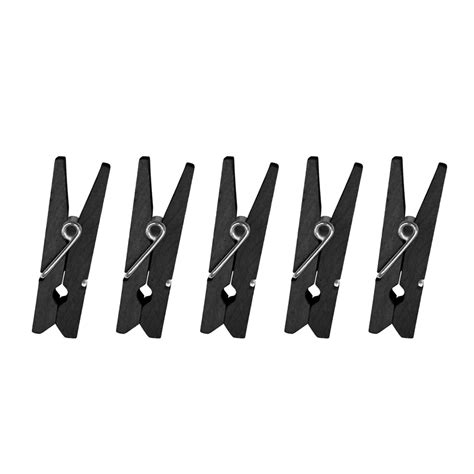 Houten Mini Knijpers Xs Zwart 25mm 25 Stuks Collectivwarehouse