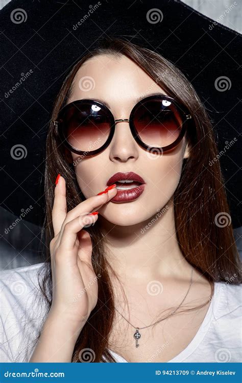 Stylish Sunglasses Portrait Stock Image Image Of Luminous