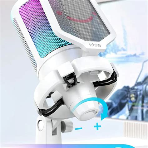 Конденсаторный USB Микрофон Fifine A6V Ampligame с RGB-подсветкой ...