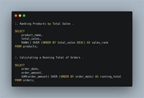 Sql Dataanalytics Windowfunctions Intermediatesql Ranking Runningtotal Sqlchallenge