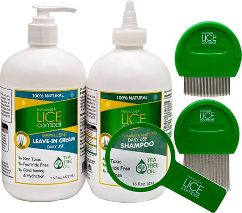 Lice Treatment Kit Shampoo Repellent Leave In Cream
