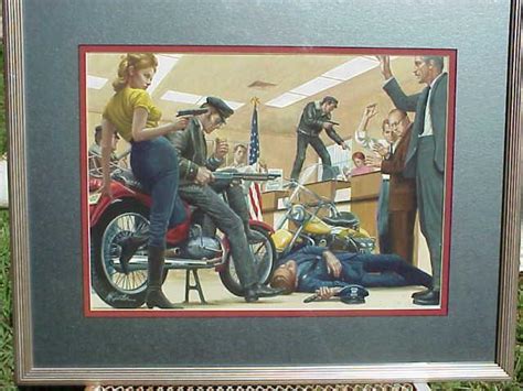Original Vintage 1966 Mort Kunstler Pulp Art Harley Biker Hot Sex Sleaze Gal 1898140164