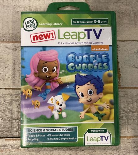 Nickelodeon Bubble Guppies Leapfrog Leap Tv Game Cartridge Nice